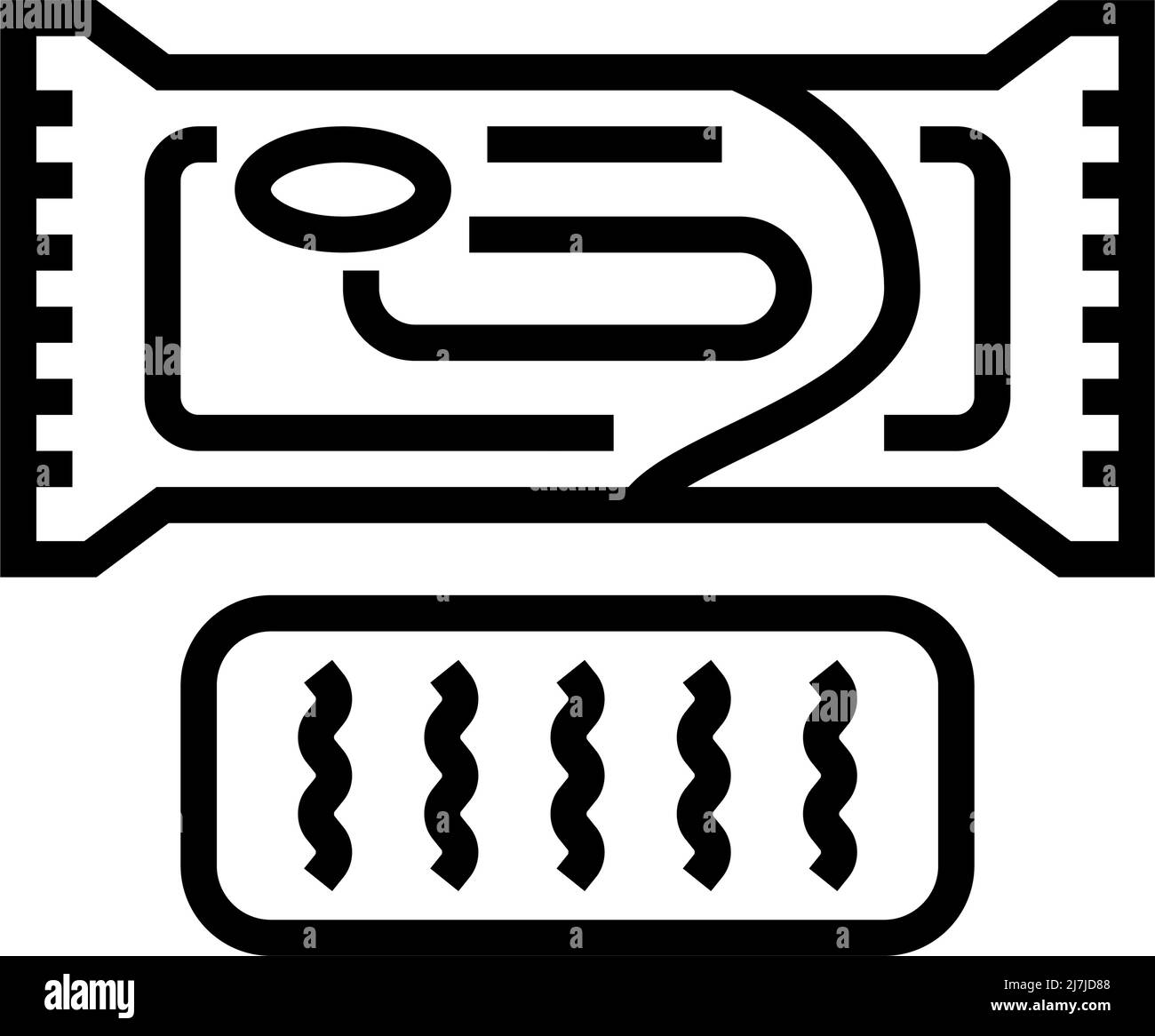 snack chocolate line icon vector illustration Stock Vector Image & Art ...