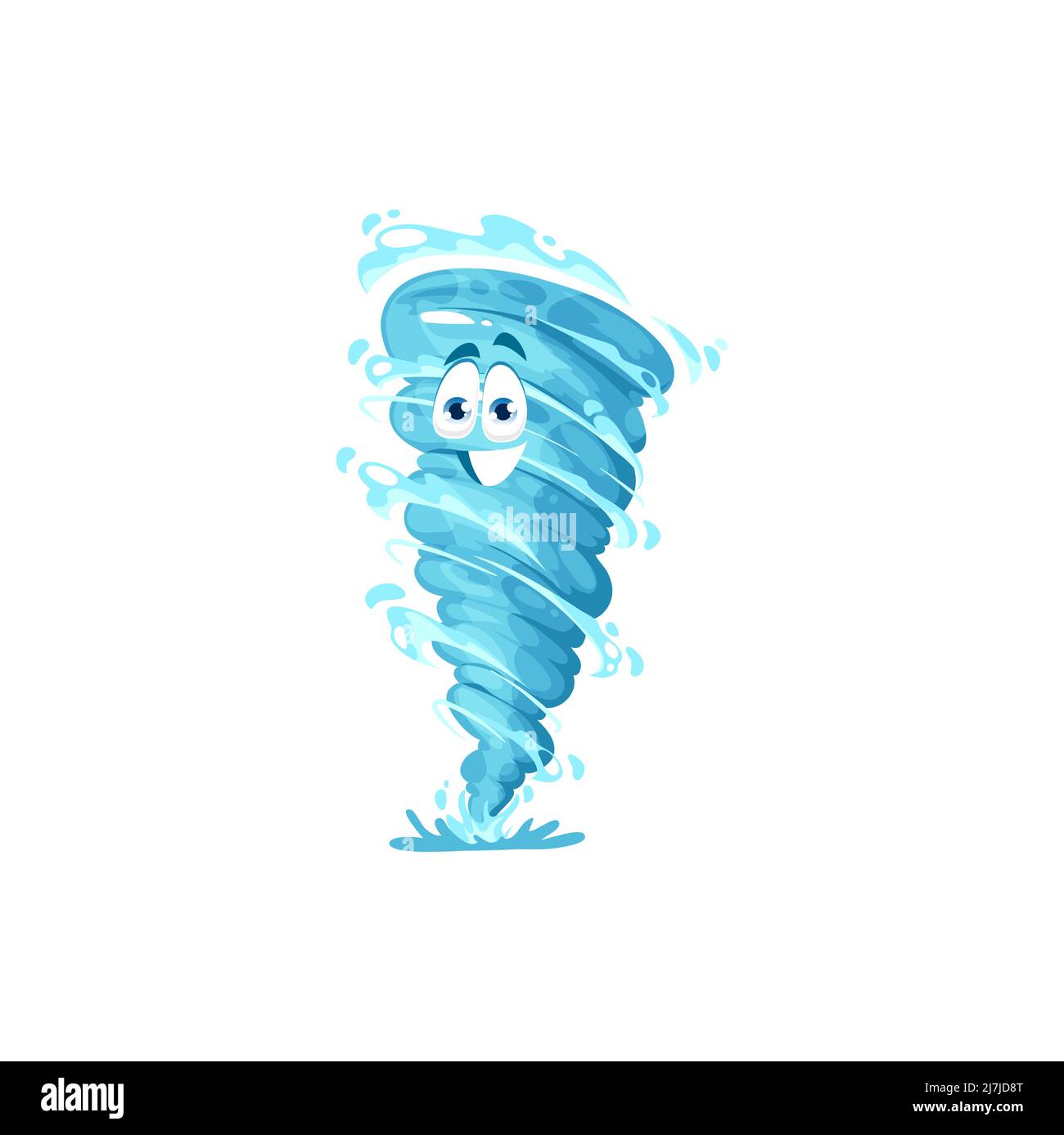 Cartoon tornado character, storm whirlwind, twister cyclone or ...