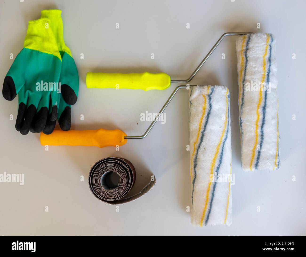 Painting tools and equipments on a white isolated background Stock ...