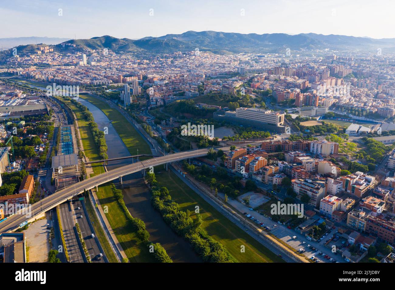 Aerial urban view santa coloma hi-res stock photography and images - Alamy