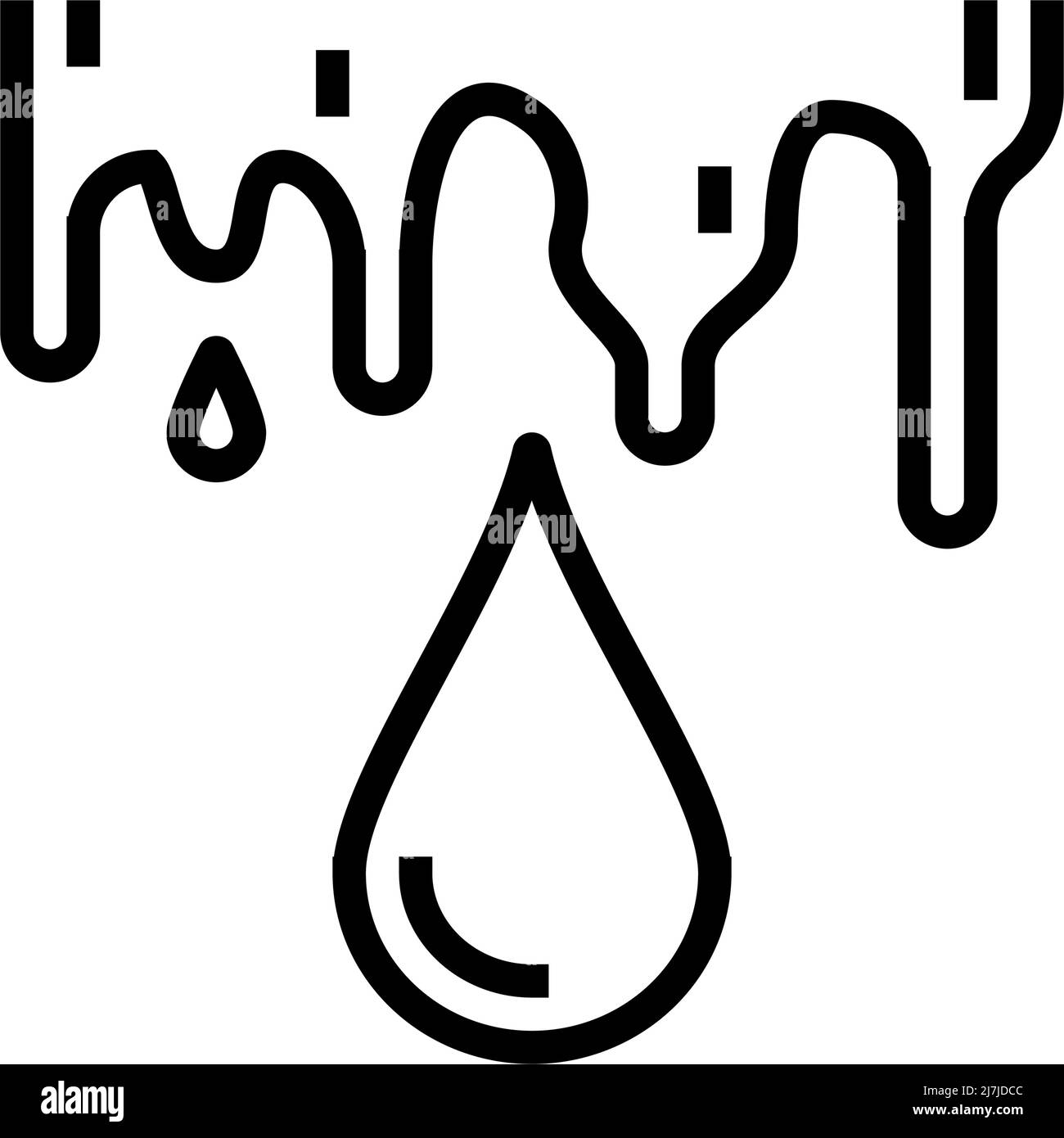 drop chocolate line icon vector illustration Stock Vector Image & Art ...