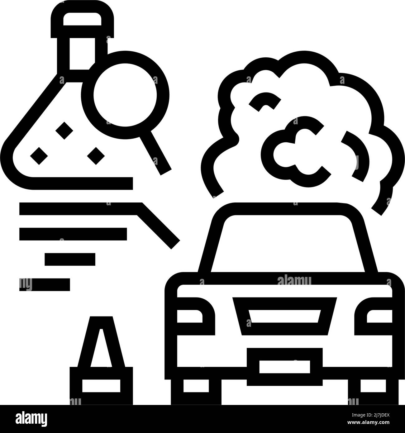 post-accident drug test line icon vector illustration Stock Vector ...