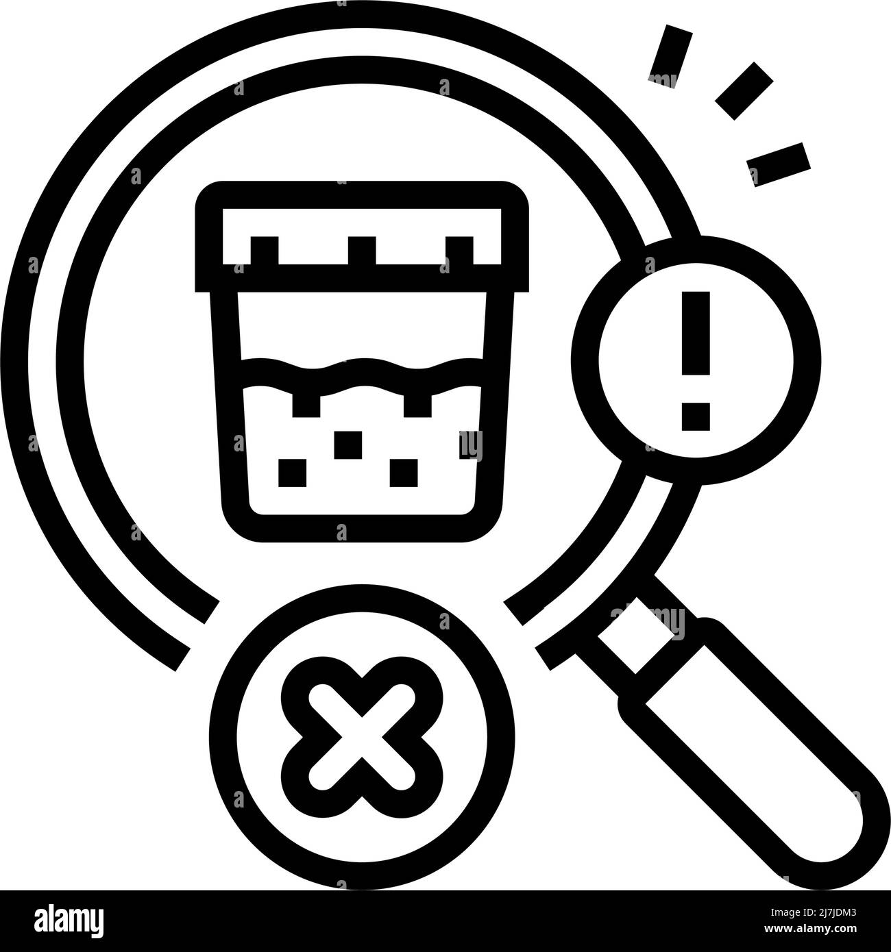 positive drug test line icon vector illustration Stock Vector Image ...