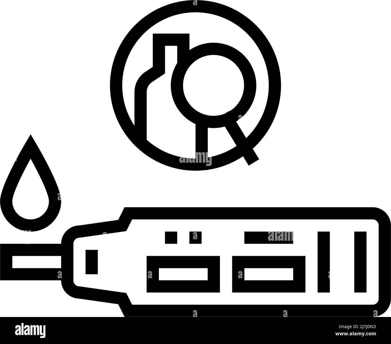 urine alcohol test device line icon vector illustration Stock Vector ...