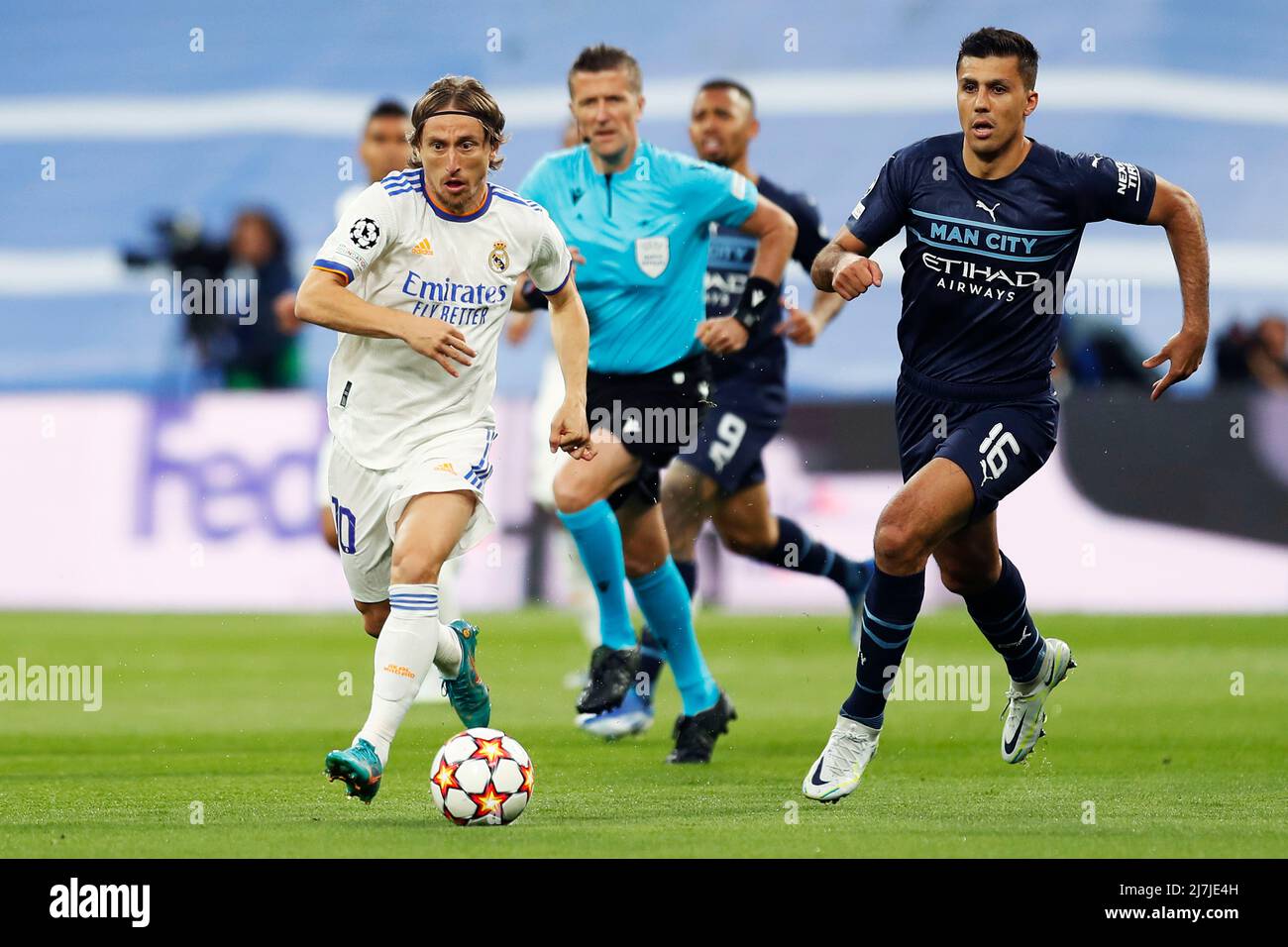 Madrid, Spain. Credit: D. 4th May, 2022. Luka Modric (Real), Rodri (Man ...