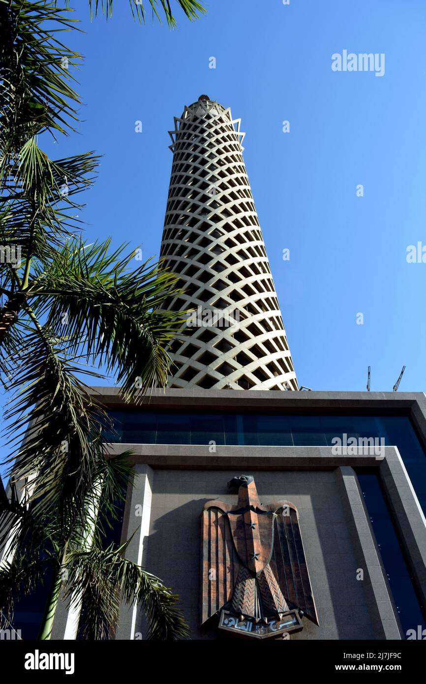 Cairo, Egypt, May 18 2018: Selective focus of Cairo tower building, a ...