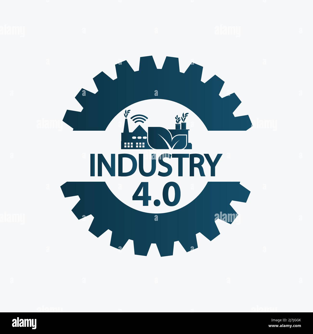 Industry 4.0 icon,logo factory,technology concept.vector illustration ...