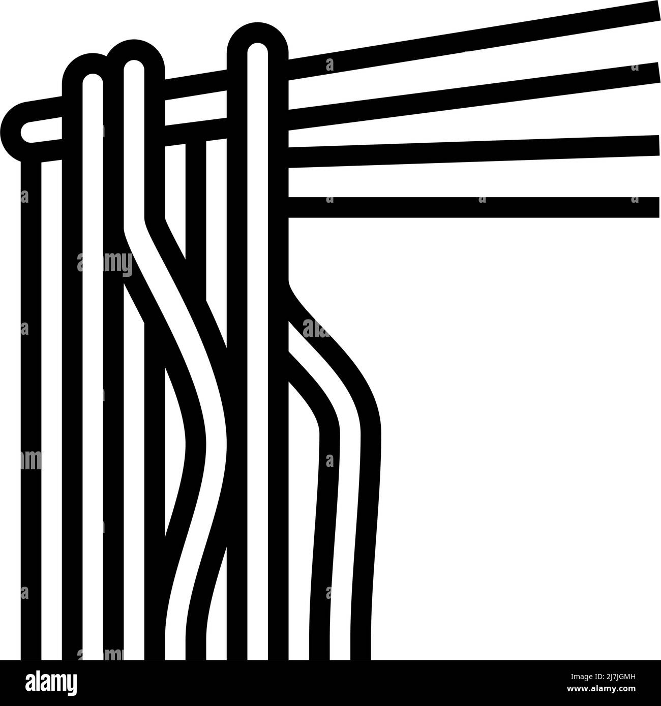 noodle pasta line icon vector illustration Stock Vector Image & Art - Alamy