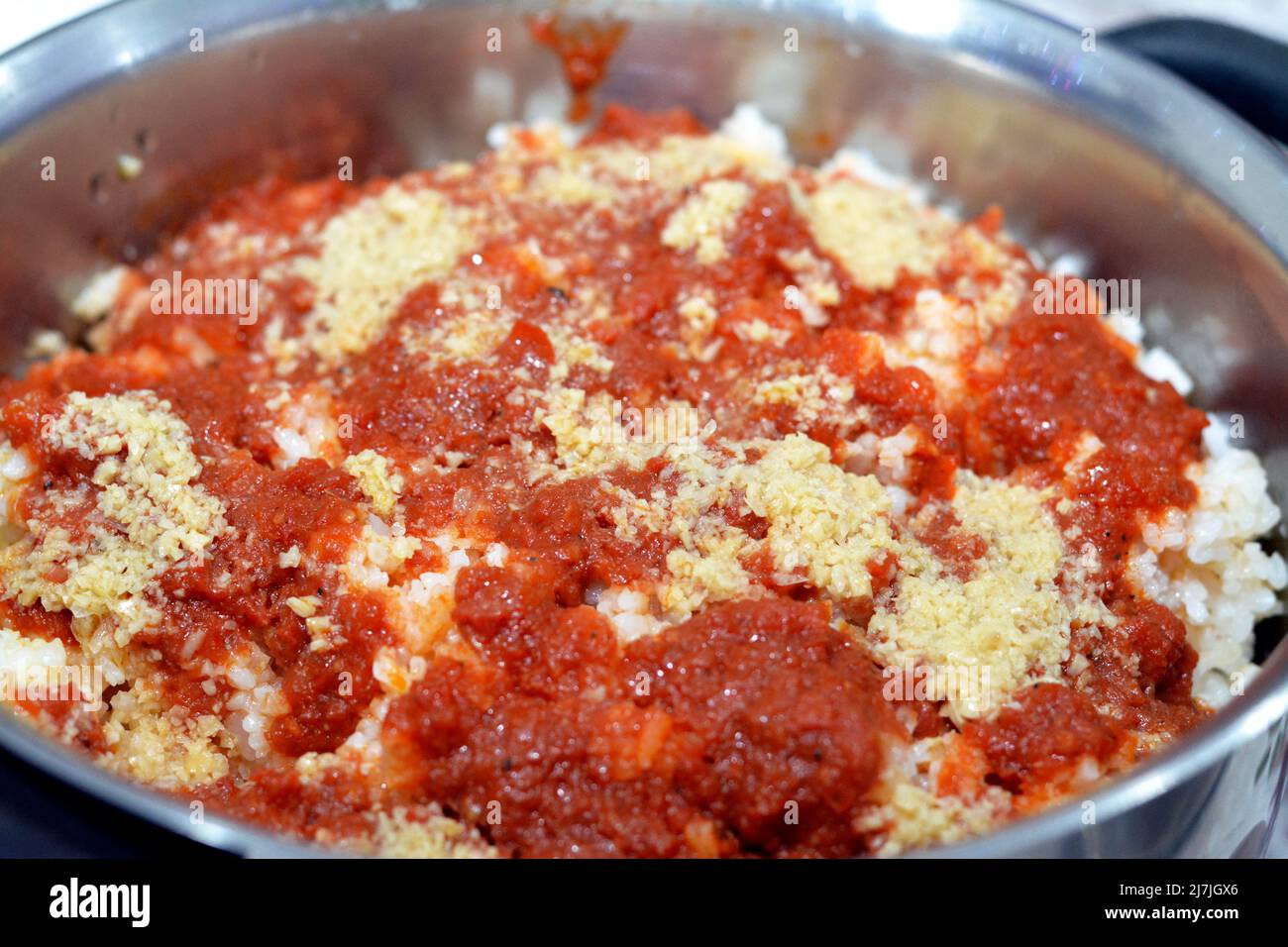 Selective focus of Arabic Egyptian cuisine, Egyptian oriental Fattah ...