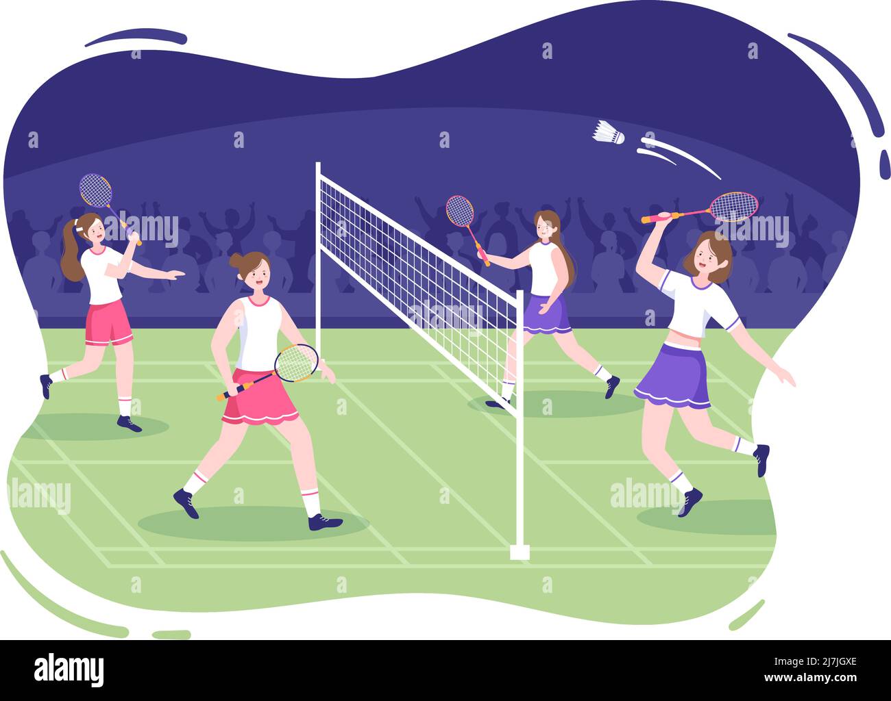 Badminton Court Clipart