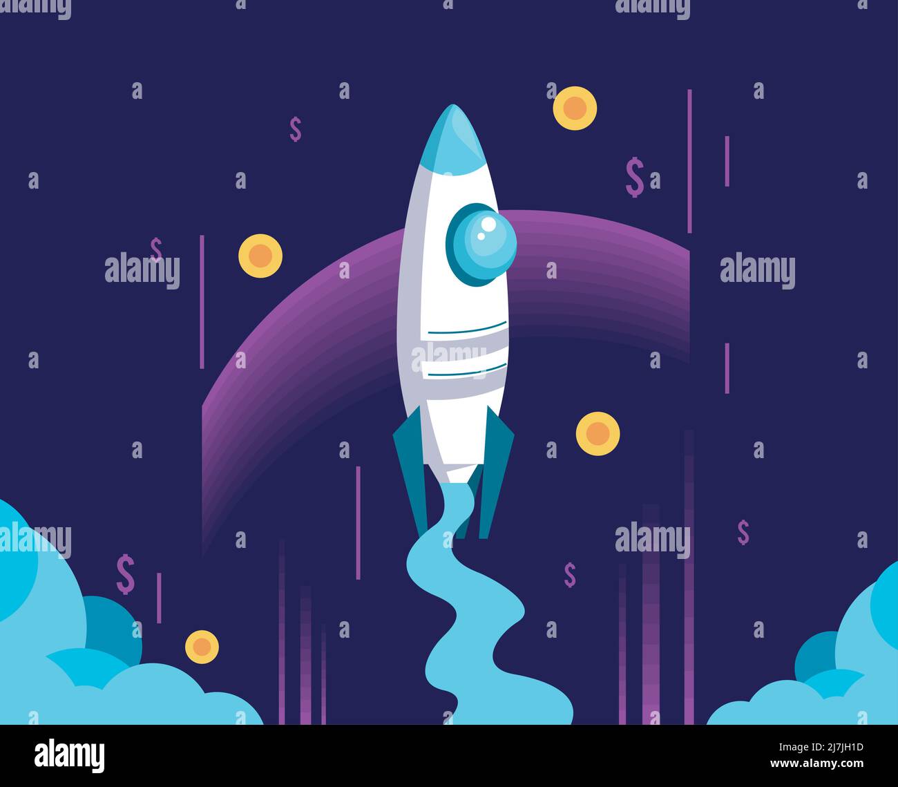 Spacecraft launch symbols Stock Vector Images - Alamy