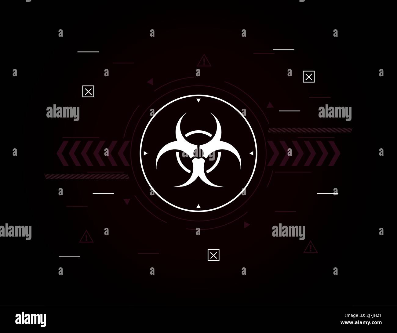 biohazard signal in brown background Stock Vector Image & Art - Alamy