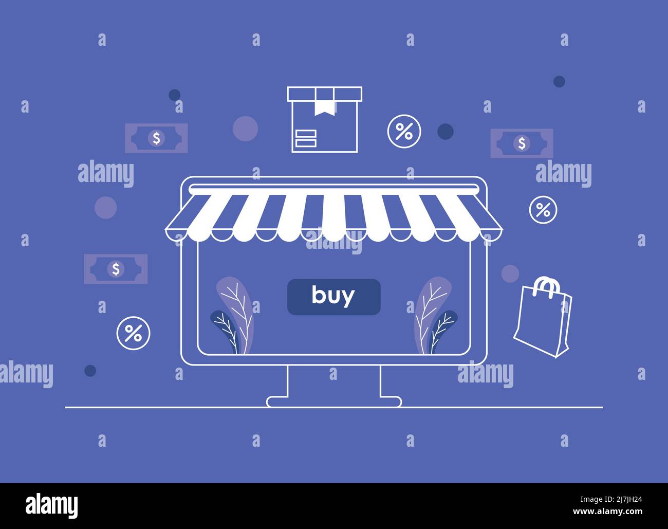 ecommerce technology in desktop Stock Vector Image & Art - Alamy