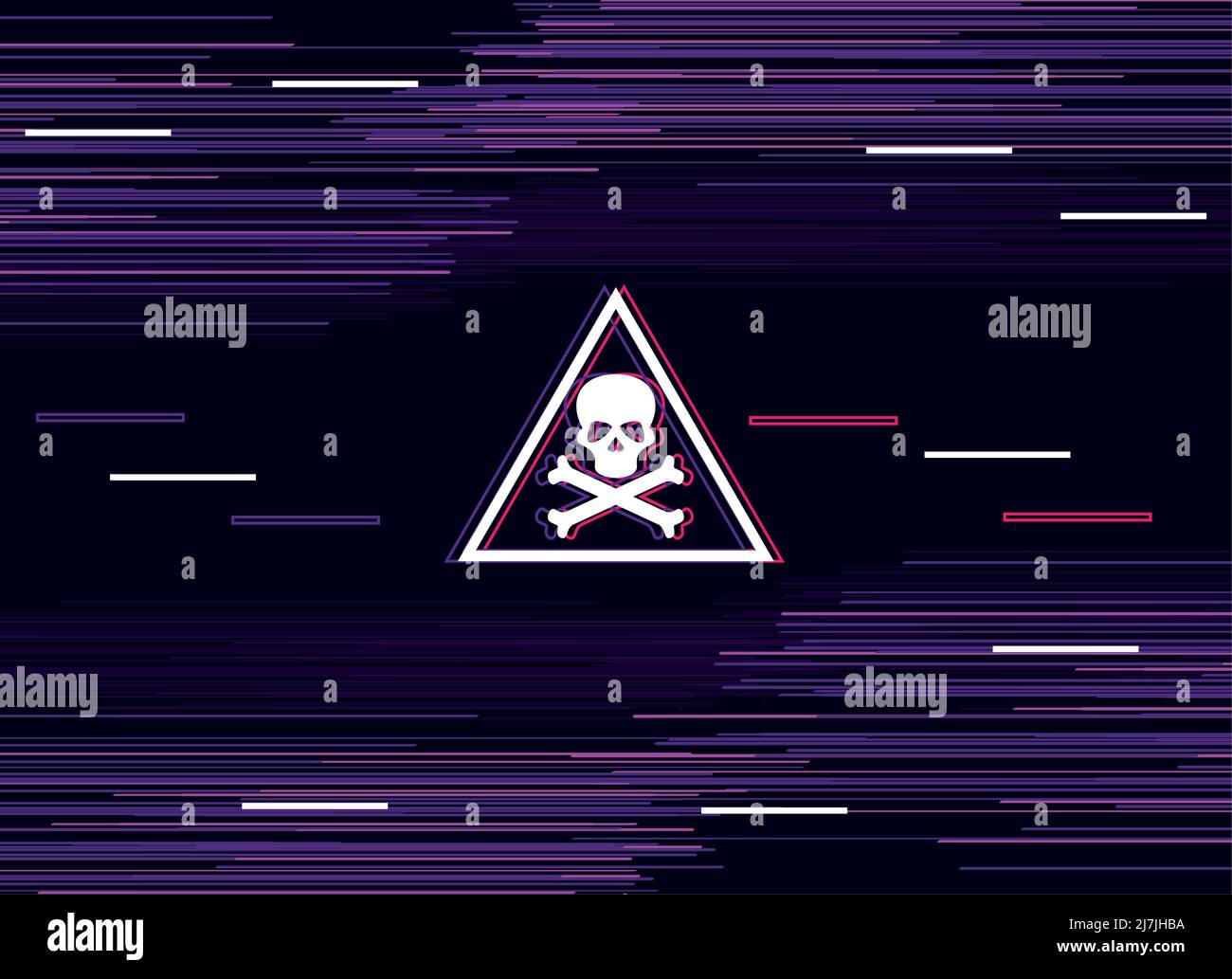 skull triangle signal poster Stock Vector Image & Art - Alamy