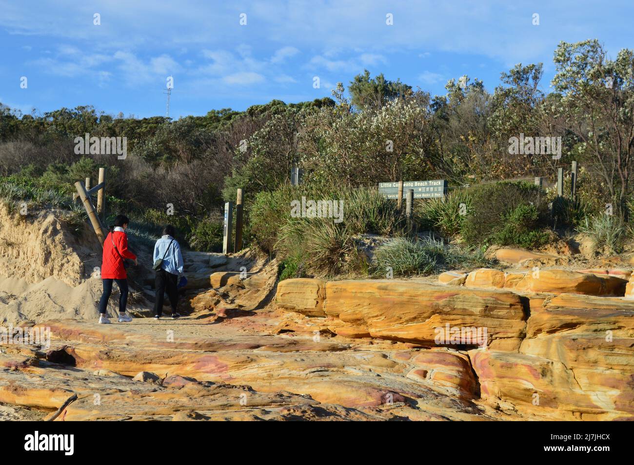 People walking on the Little Congwong Beach track at La Perouse in ...