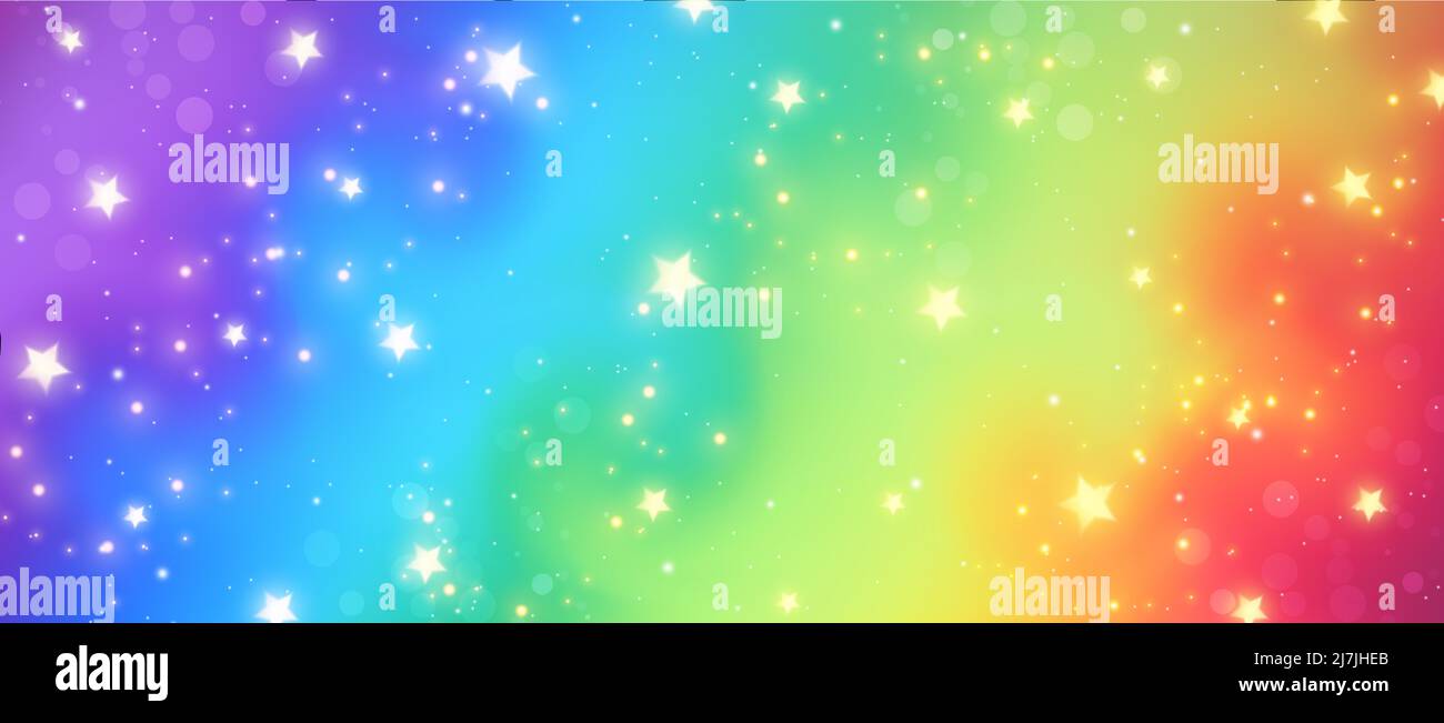 Rainbow fantasy background. Holographic illustration in pastel colors ...