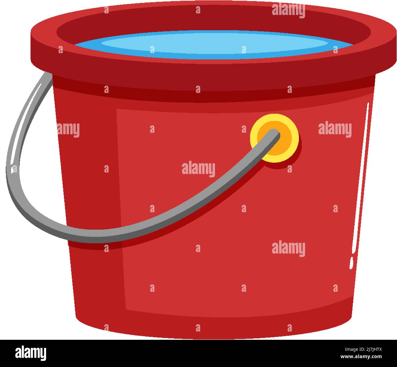 Bucket with water on white background illustration Stock Vector Image ...