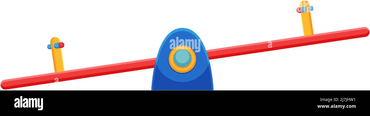 Simple children seesaw on white background illustration Stock Vector ...