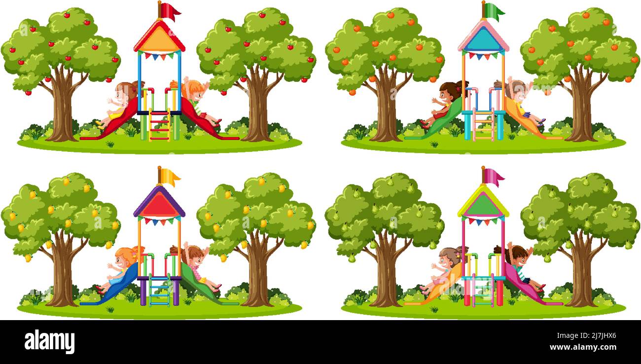 Kid backyard play Cut Out Stock Images & Pictures - Alamy