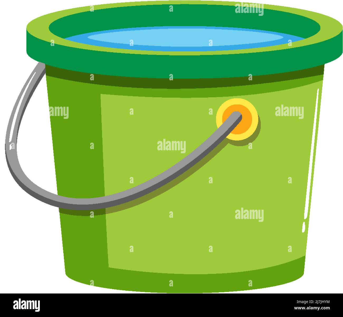 Bucket with water on white background illustration Stock Vector Image ...