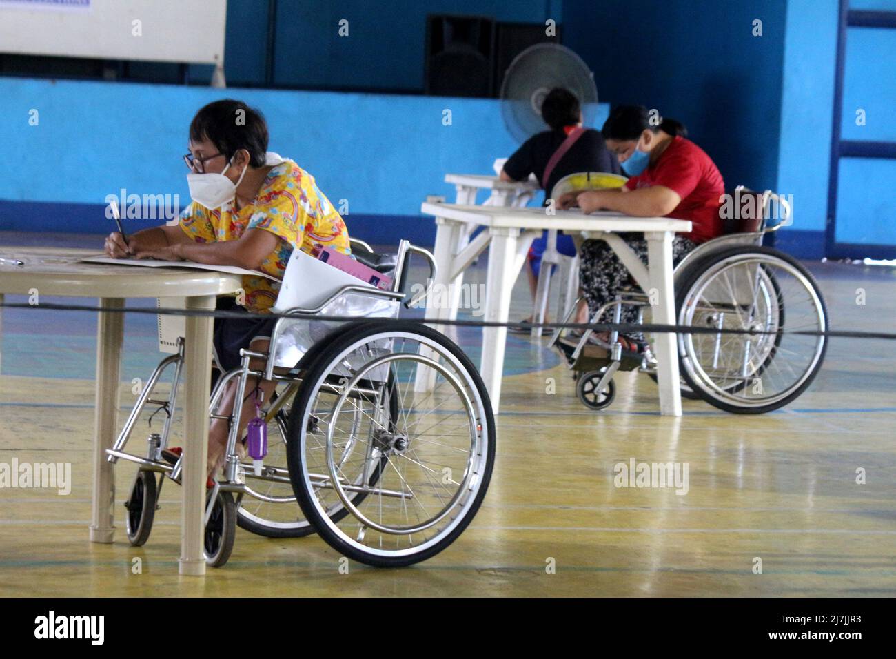 Philippines. 9th May, 2022. Person with Disabilities (PWD) while they ...