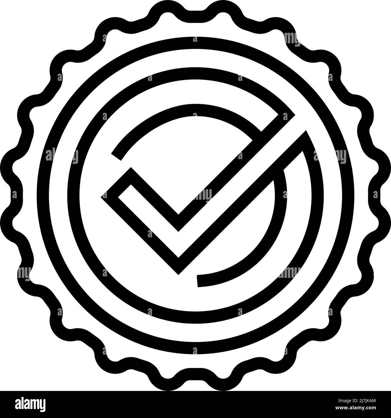 checkmark quality line icon vector illustration Stock Vector Image ...