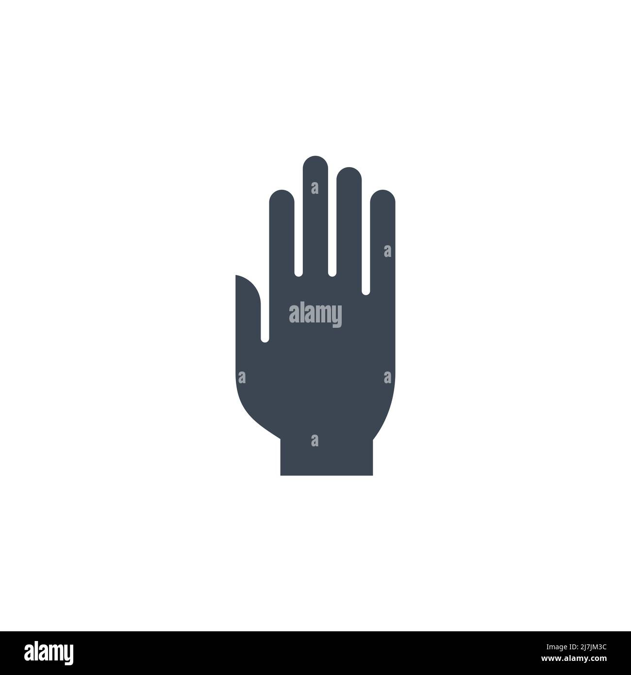 Hand Glyph Vector Icon. Hand sign. Isolated on the White Background ...