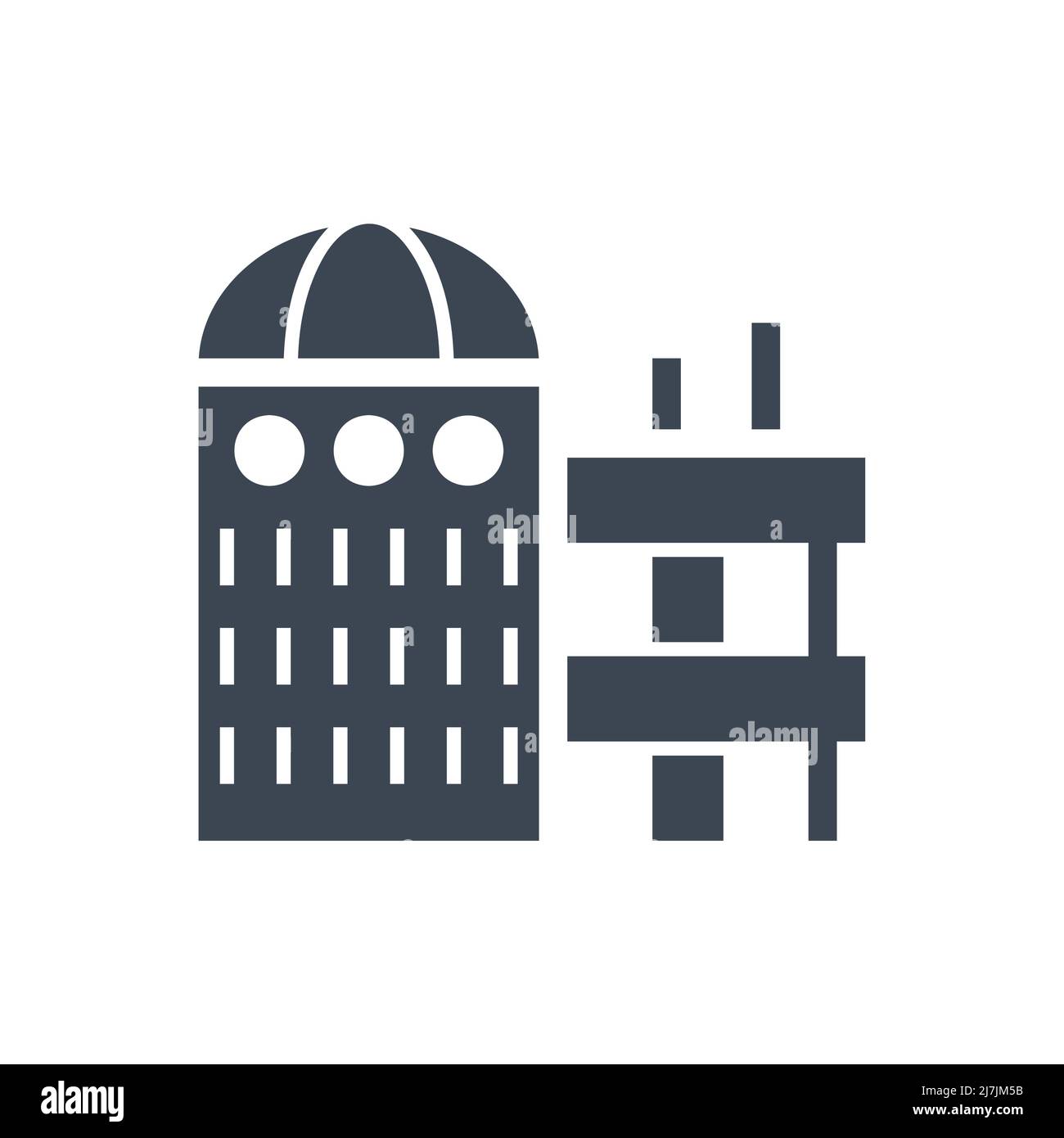 Laboratory Building related vector glyph icon. Laboratory sign ...