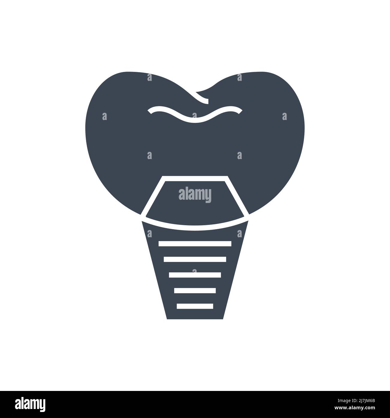 Implant Dentistry Glyph Icon. Implant Sign Related Vector Solid Icon ...