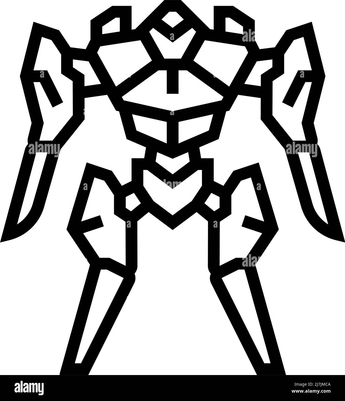future robot line icon vector illustration Stock Vector Image & Art - Alamy