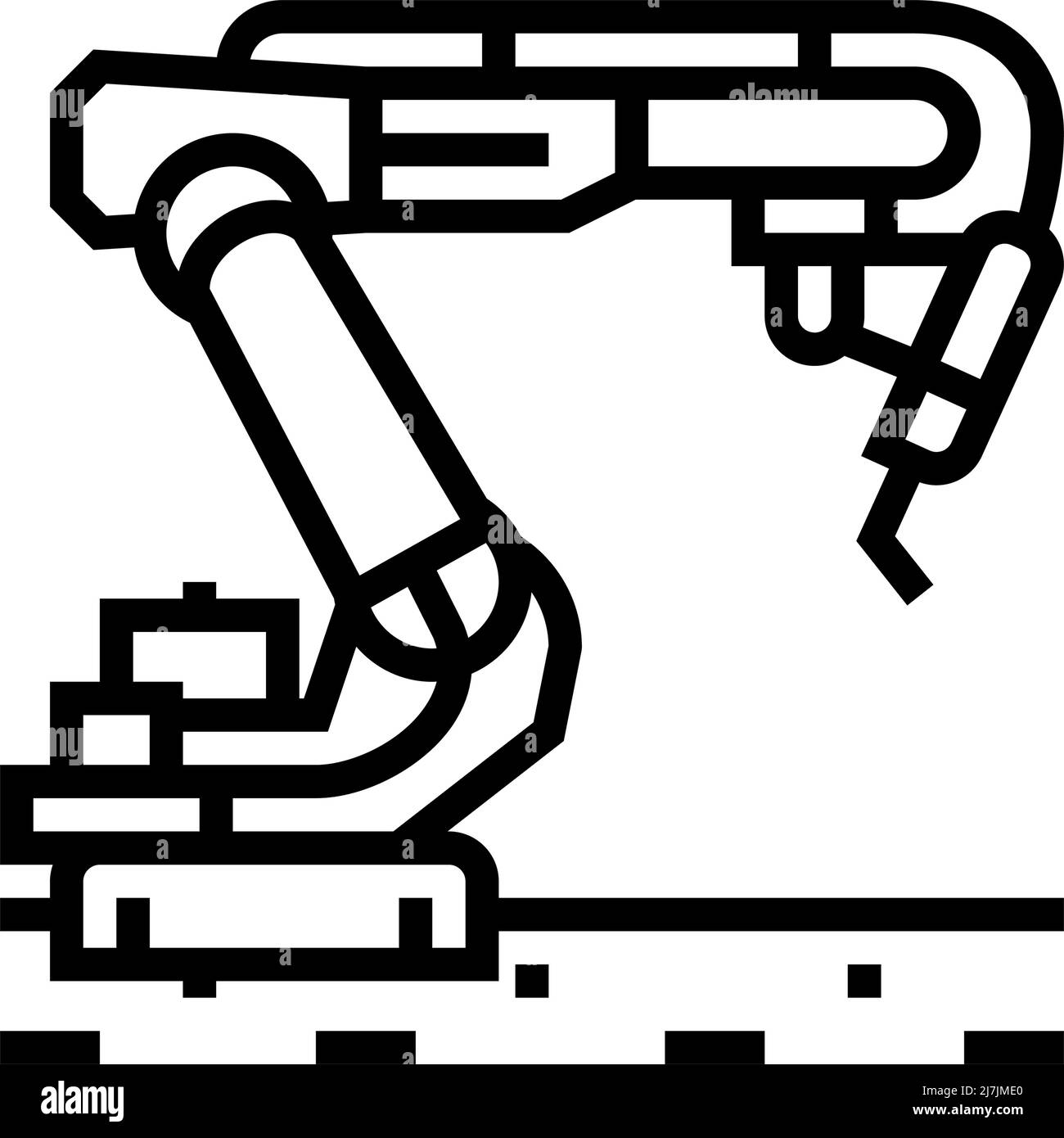 industrial robot arm line icon vector illustration Stock Vector Image & Art - Alamy
