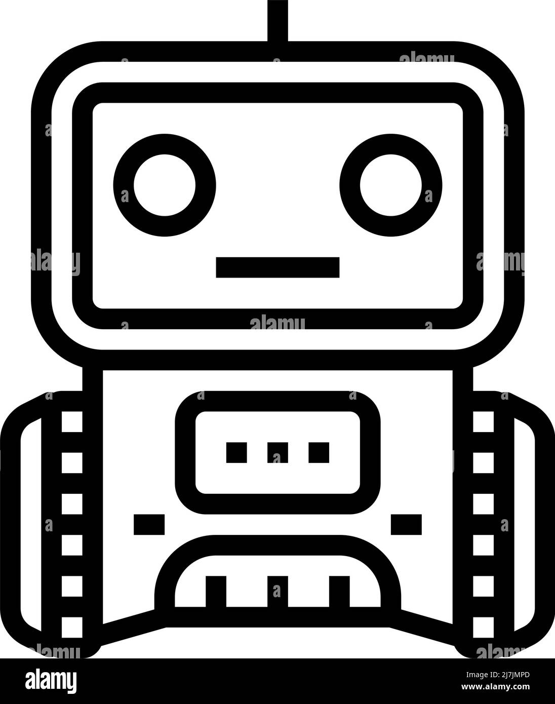 smart robot line icon vector illustration Stock Vector Image & Art - Alamy