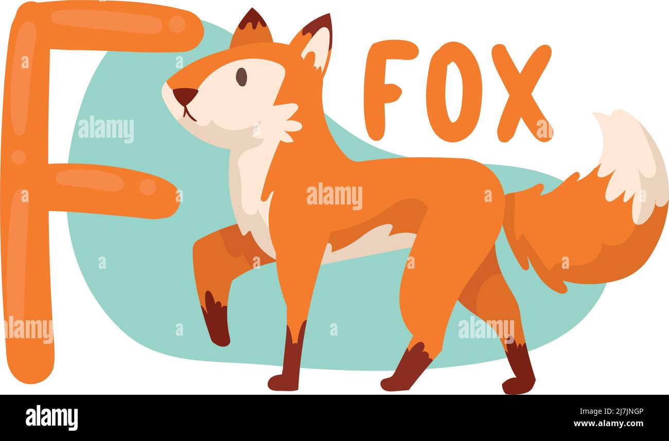fox and f letter Stock Vector Image & Art - Alamy