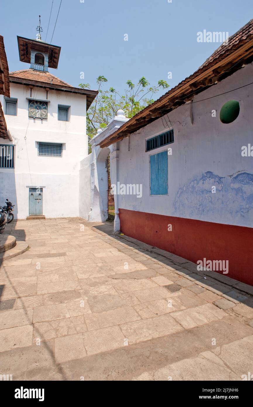 Clock tower and gate of Synagogue at Mattancherry Kochi state Kerala ...