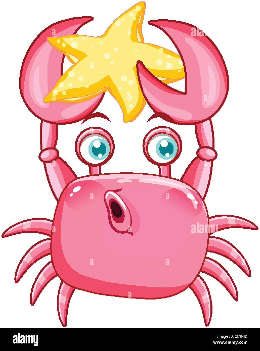 Pink crab in cartoon design illustration Stock Vector Image & Art - Alamy