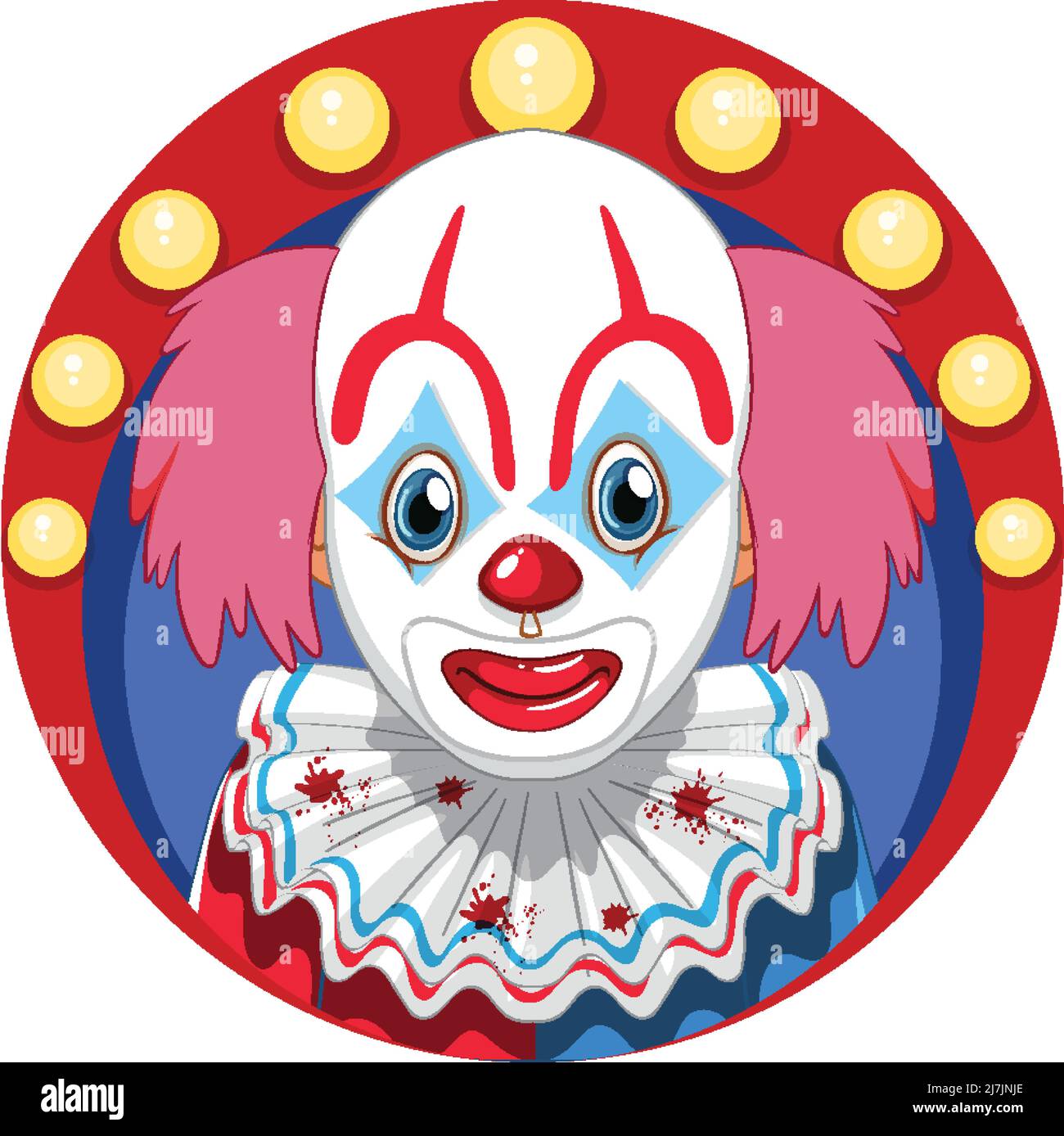 Cartoon clown with red nose illustration Stock Vector Image & Art - Alamy