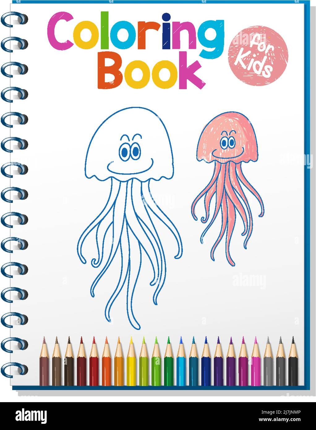 Coloring book worksheet for kids illustration Stock Vector Image & Art ...