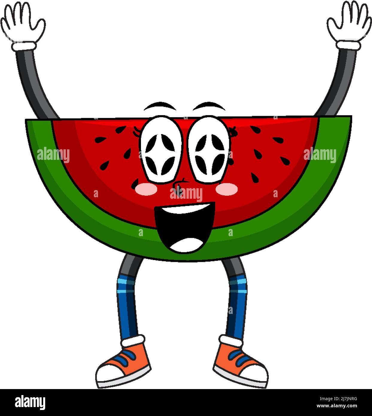 Watermelon with arms and legs illustration Stock Vector Image & Art - Alamy