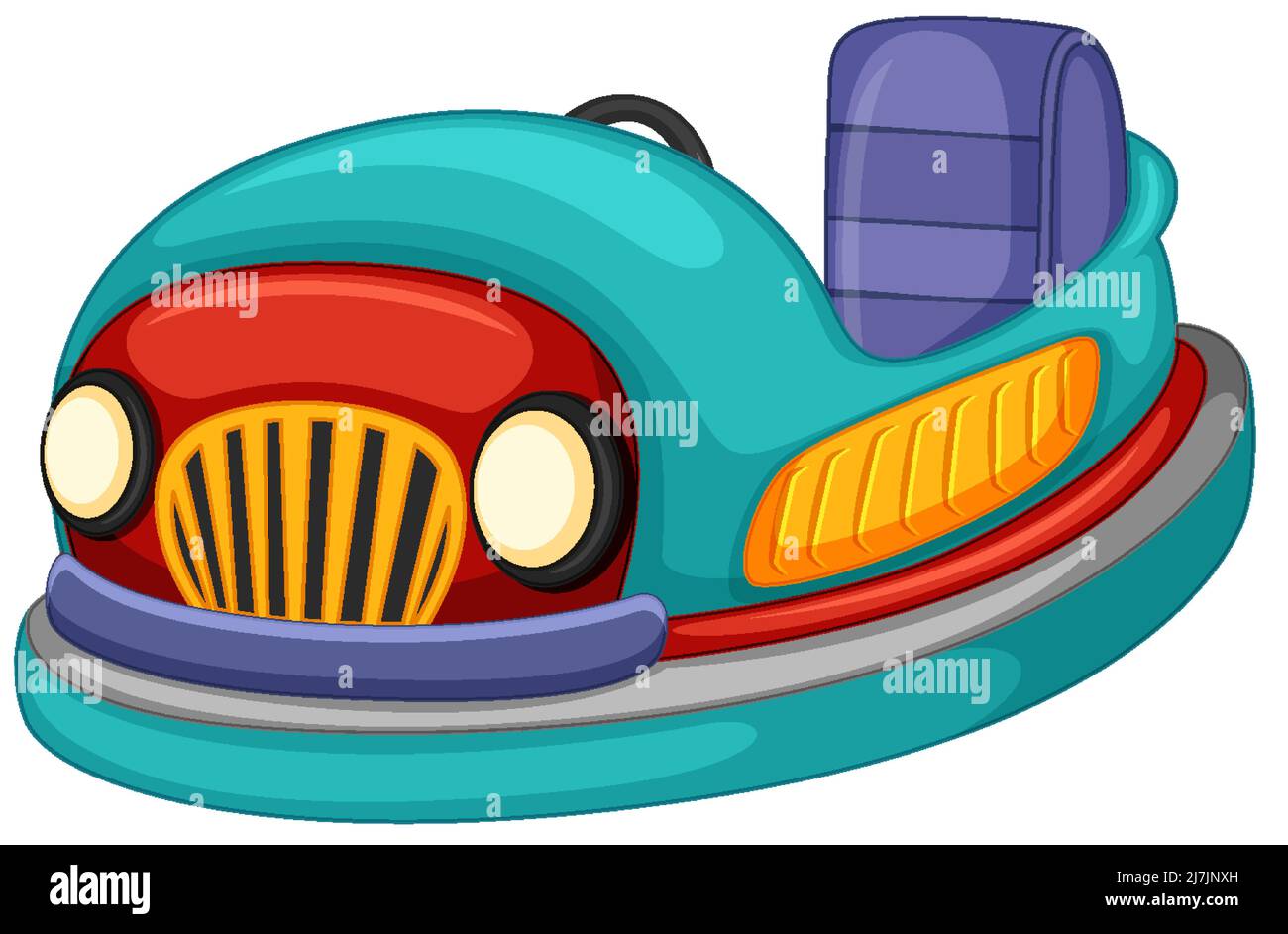 Cartoon bumper car on white background illustration Stock Vector Image ...
