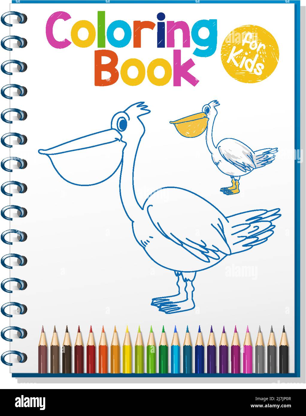 Coloring book worksheet for kids illustration Stock Vector Image & Art ...