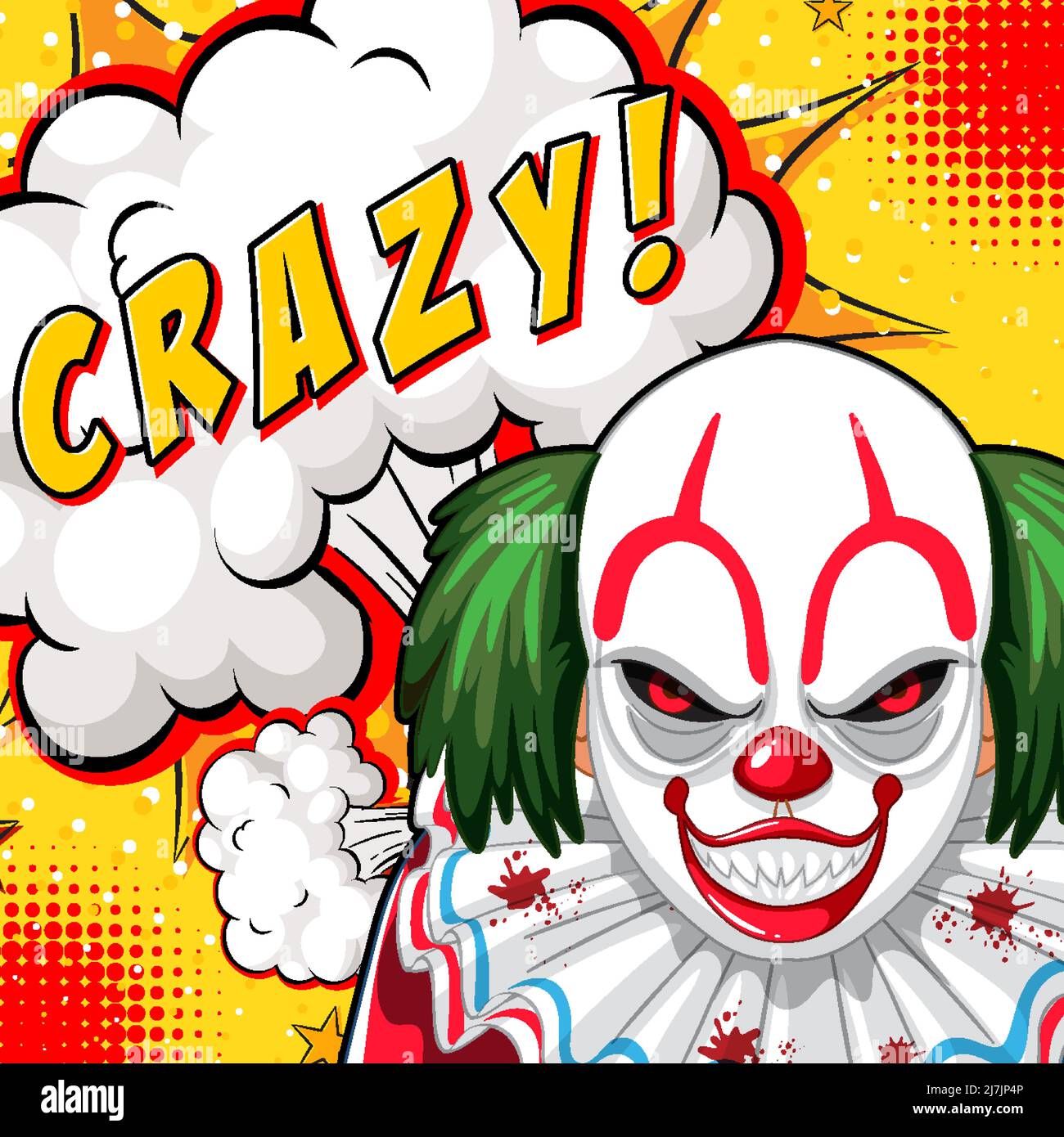 Abbreviation and facial expression retro comic banner design ...