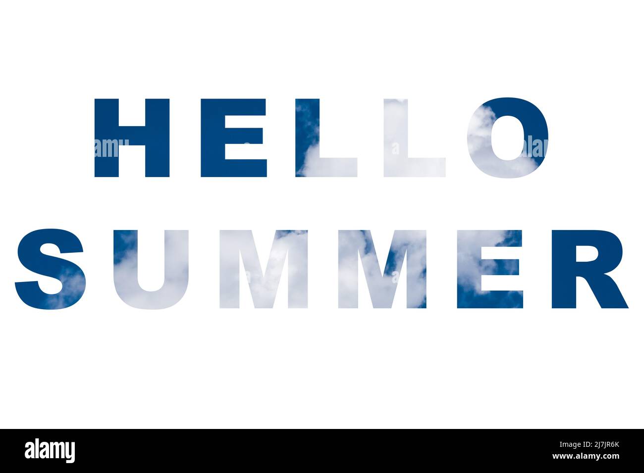 Hello summer words on Cut Out Stock Images & Pictures - Alamy