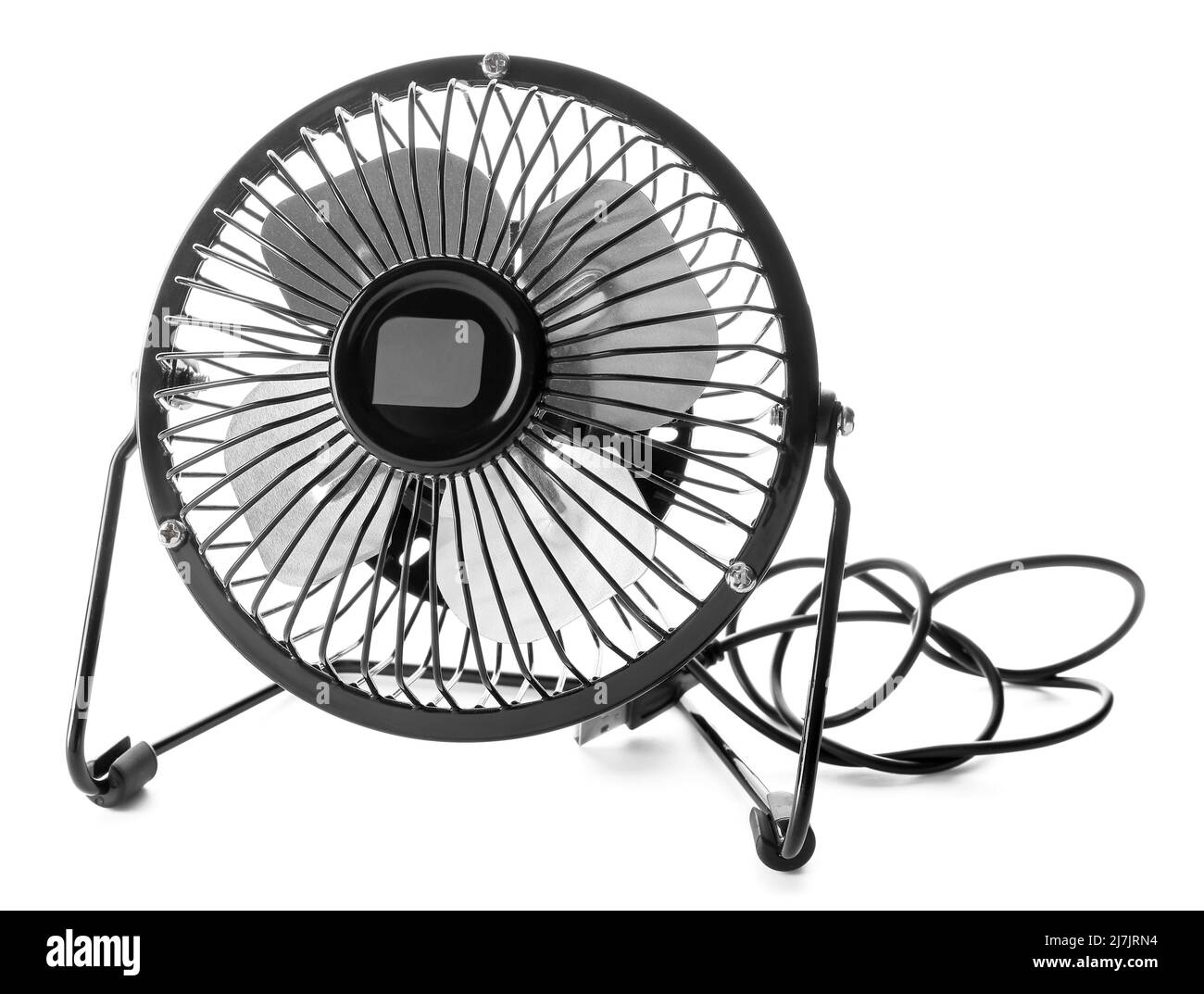 Electric fan on white background Stock Photo - Alamy