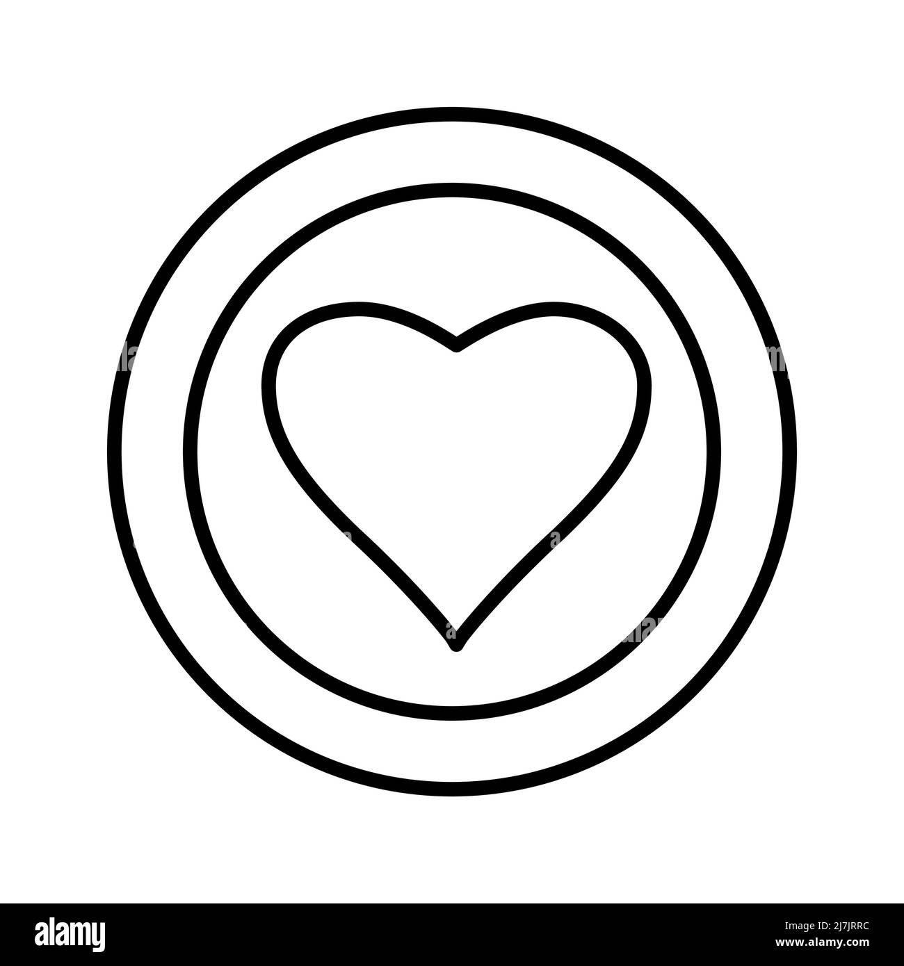 Icon Heart Machine line, editable stroke. Gambling symbol, object ...