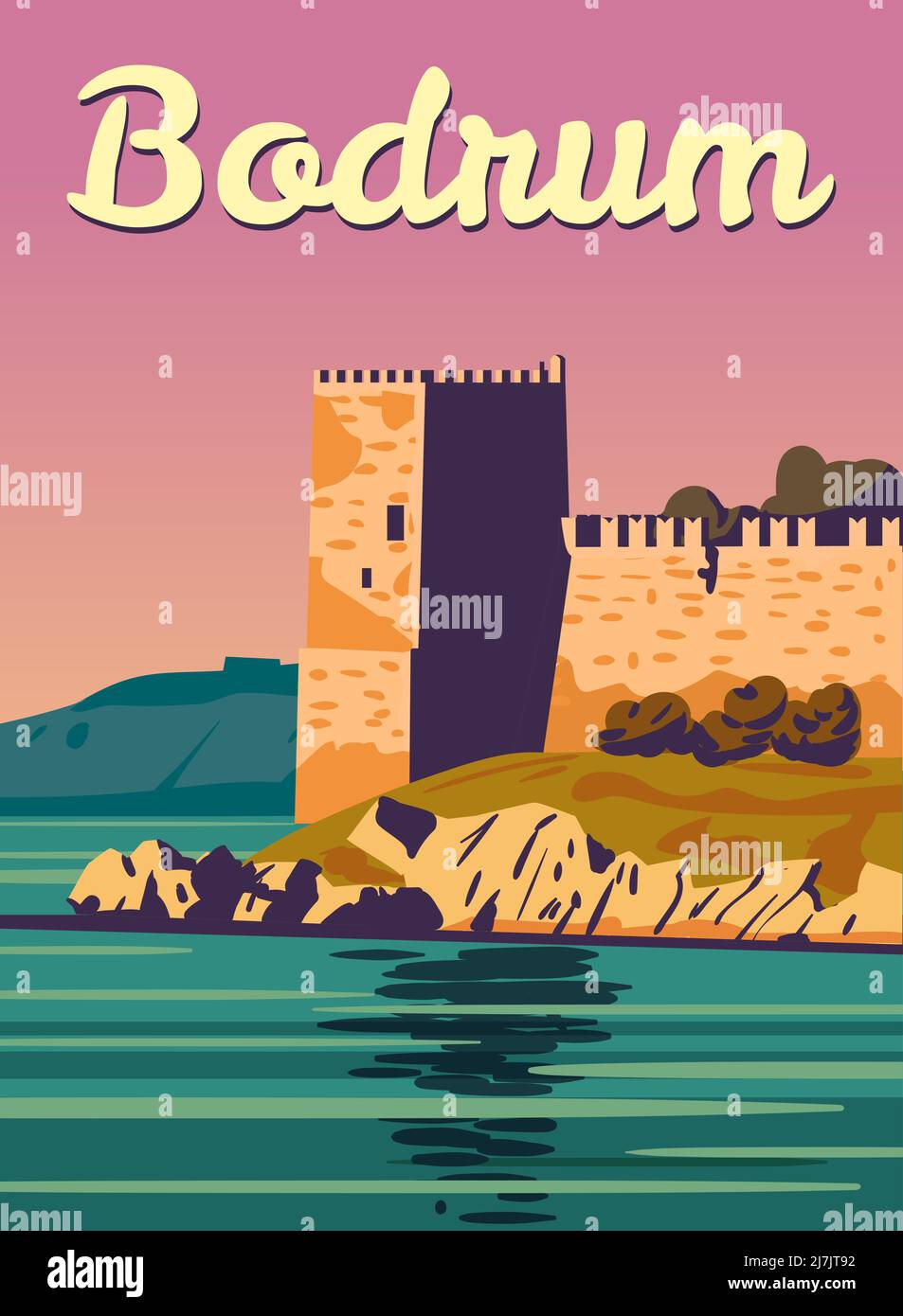 Bodrum castle Stock Vector Images - Alamy