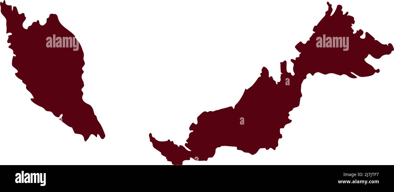 Malaysia Country Maps Silhouettes Stock Vector Image And Art Alamy