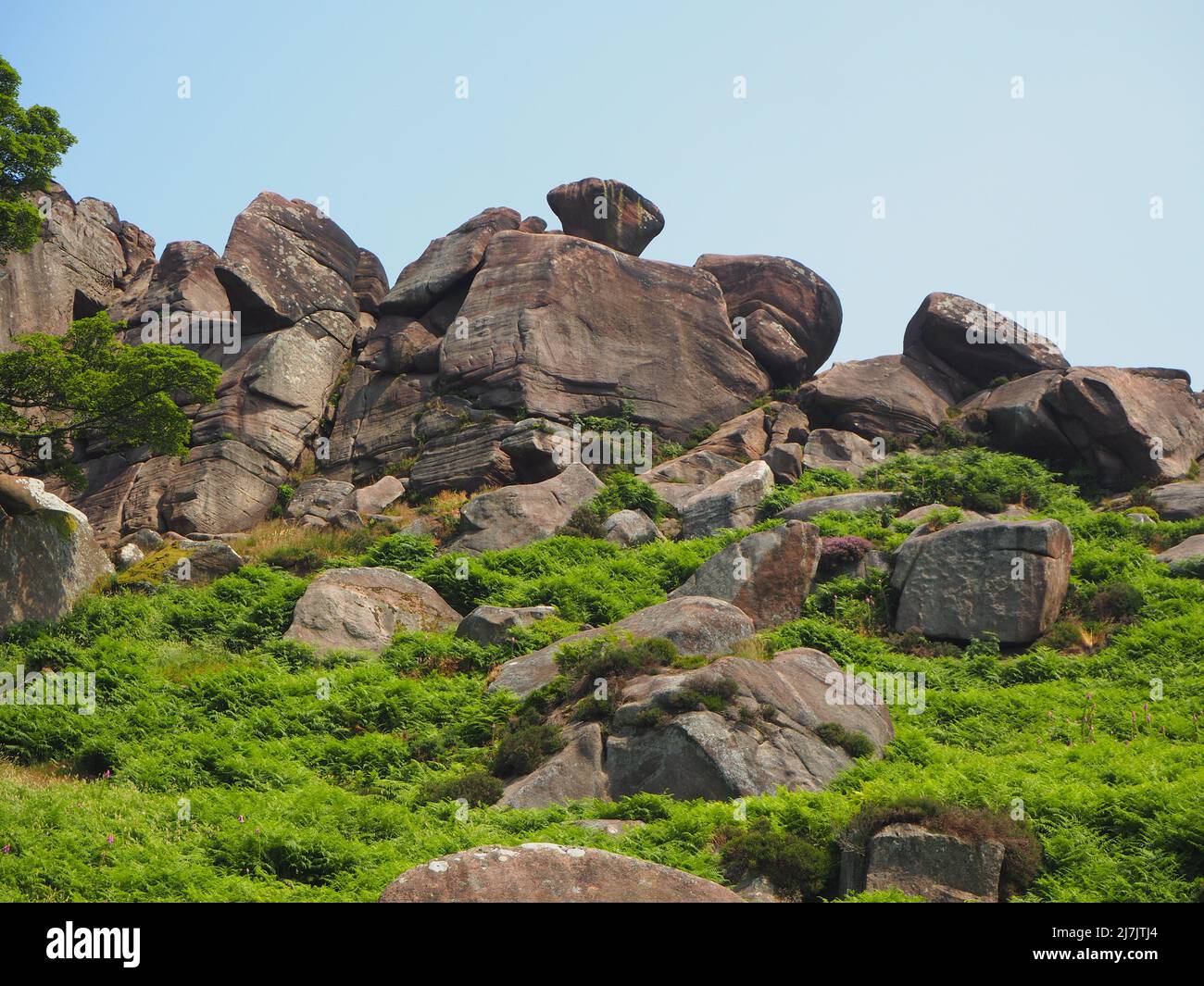 Rock formations at the Roaches in the Peak District Stock Photo - Alamy