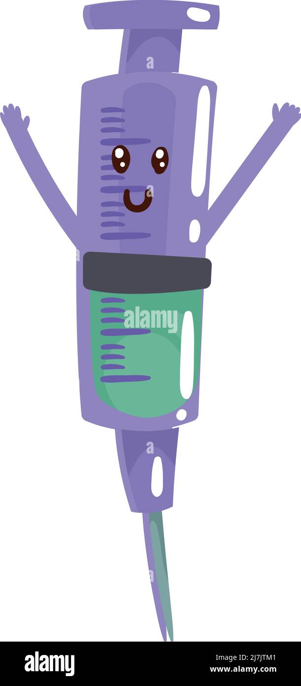injection syringe kawaii Stock Vector Image & Art - Alamy