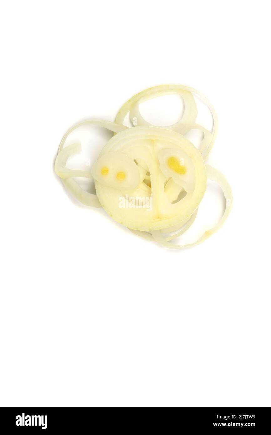 Yellow onion bulbs on white background. High resolution photo. Full ...