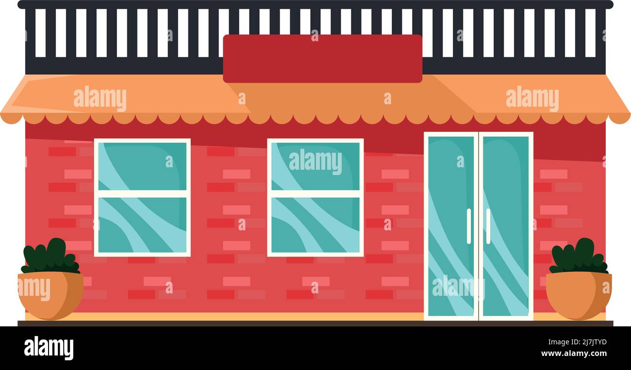 red store building facade Stock Vector Image & Art - Alamy